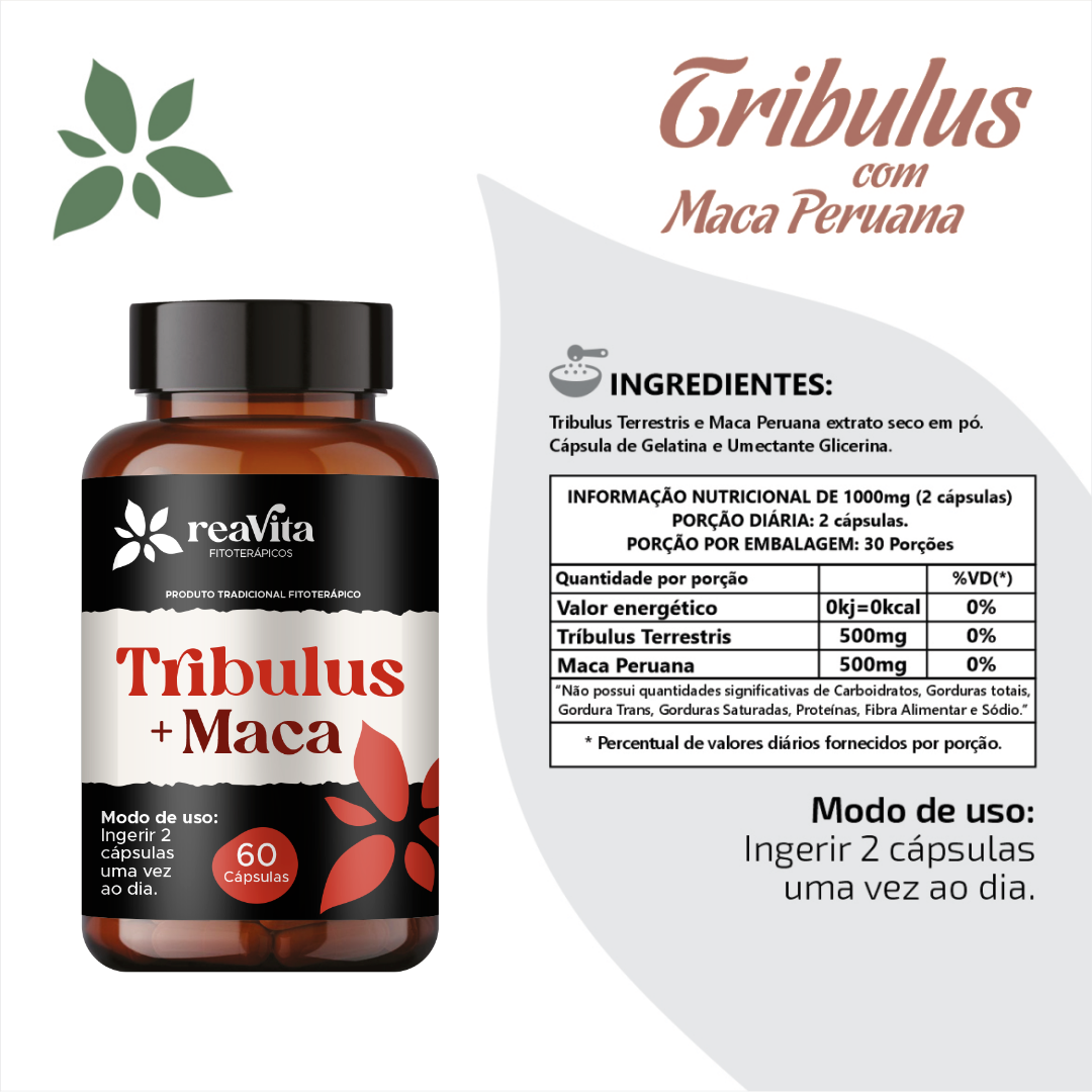 Tribulus Terrestris + Maca Peruana Reativa – Aumente sua Testosterona ...