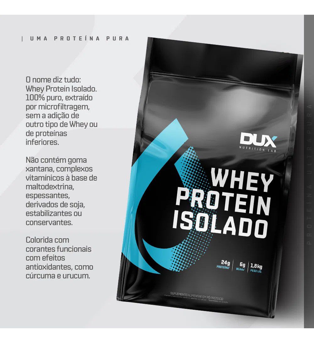 Whey Protein Isolado 1,8Kg Cappuccino - Dux Nutrition - Taurene Suplementos