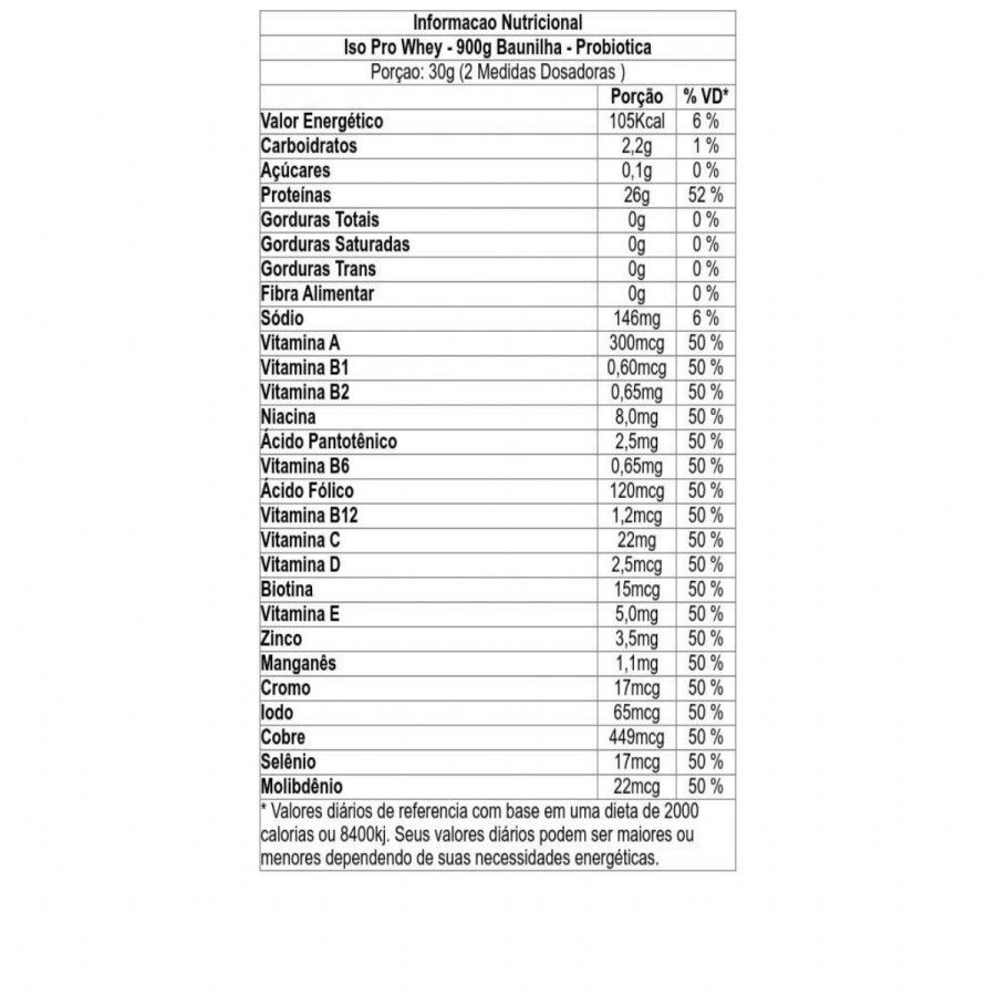 Iso Pro Whey - 900gr - Baunilha - Probiótica - Taurene Suplementos