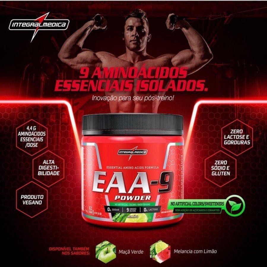 EAA-9 - Limão - 155g - Integralmédica - Taurene Suplementos