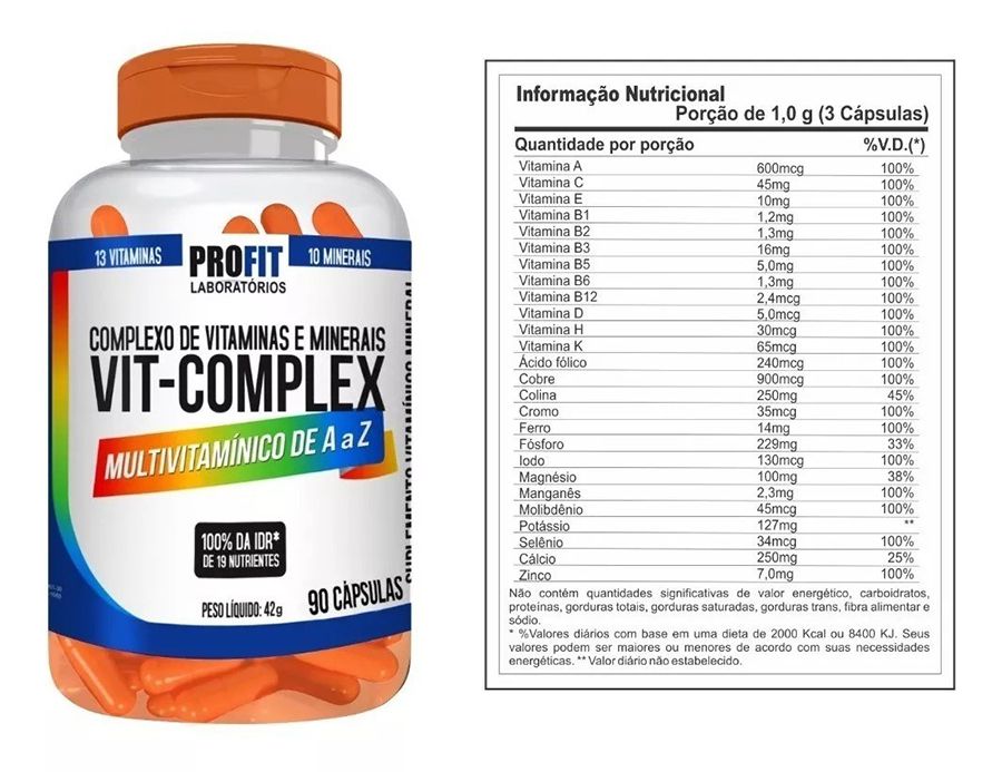 Vit Complex 90 Caps - Profit - Taurene Suplementos