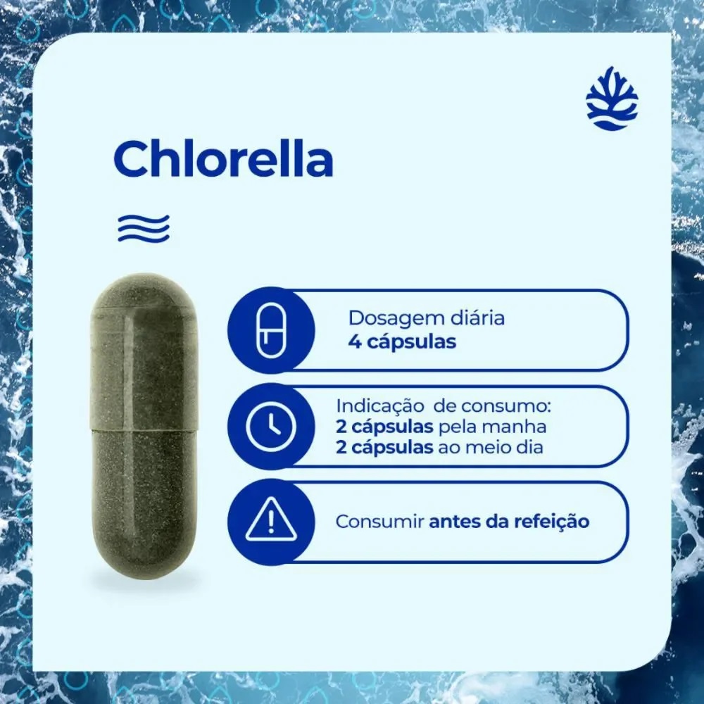 Chlorella Clorella 530mg 240 Caps - Ocean Drop - Taurene Suplementos