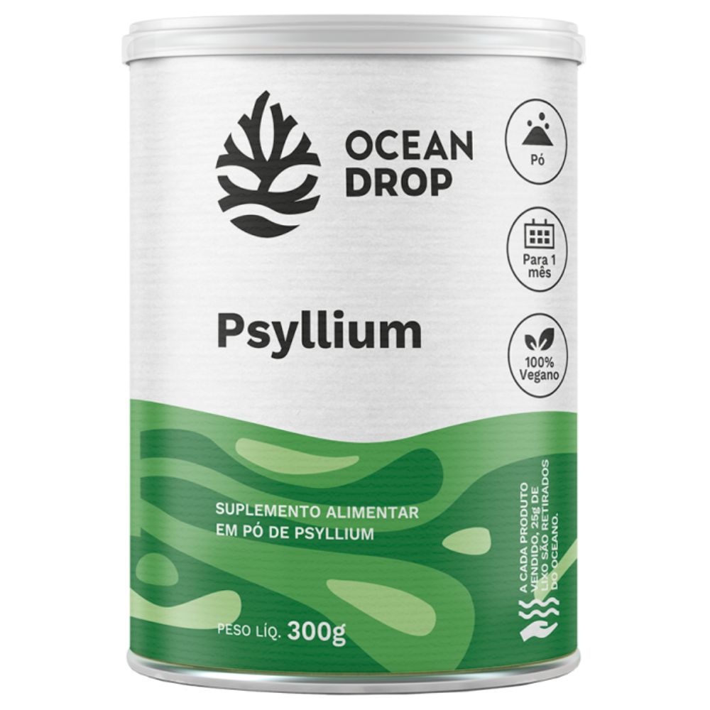 Psyllium Husk Saciedade Suplemento Fibras 300g - Ocean Drop - Taurene ...