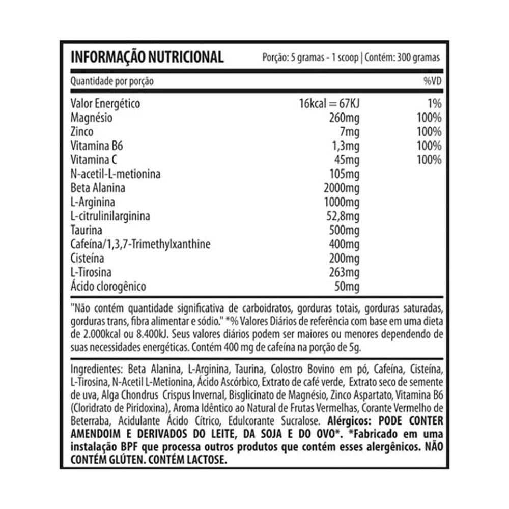 Pré Treino Insane Original Grape 300g - Demons Lab - Taurene Suplementos
