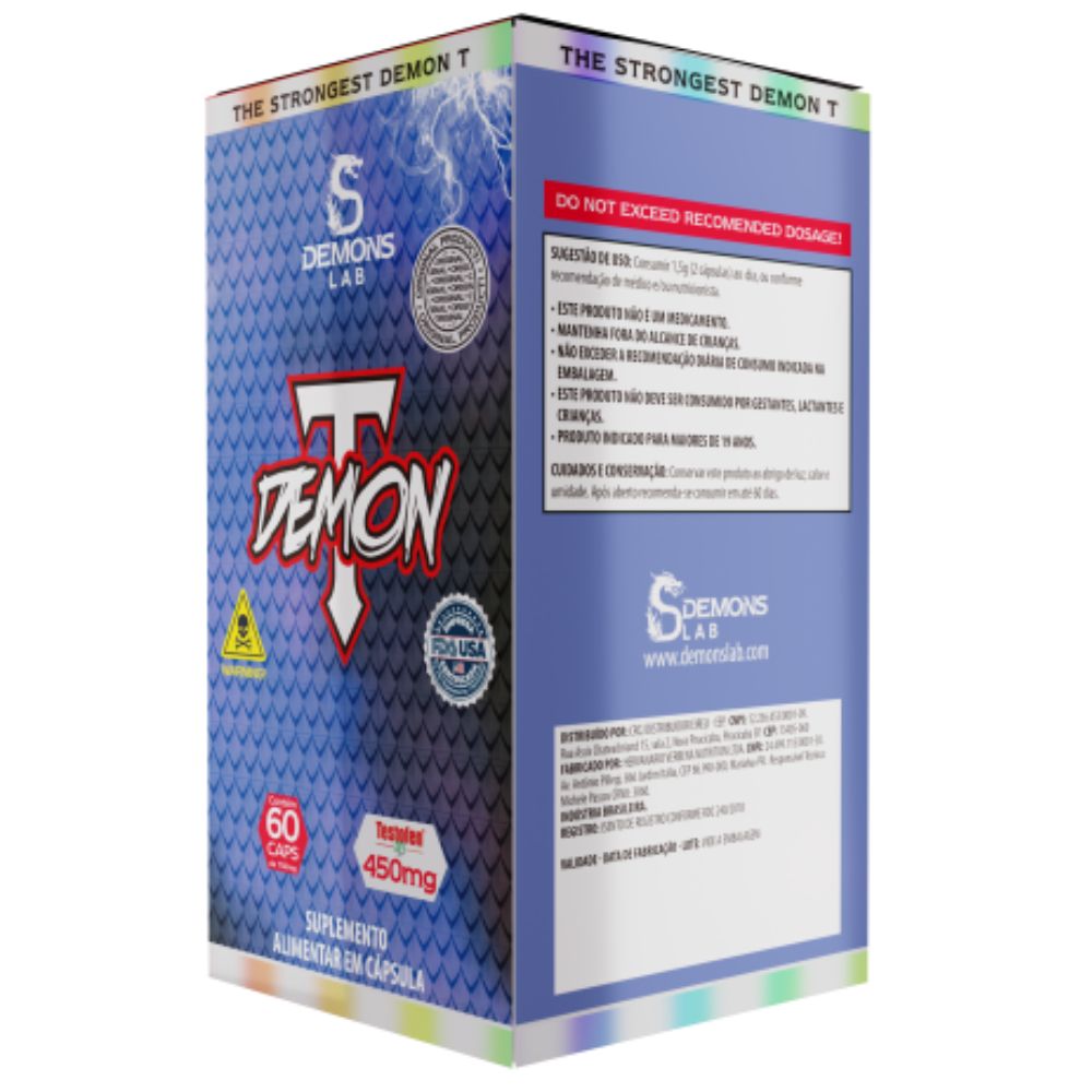 Testrol Demon T Testofen 60 Caps 450mg - Demons Lab - Taurene Suplementos