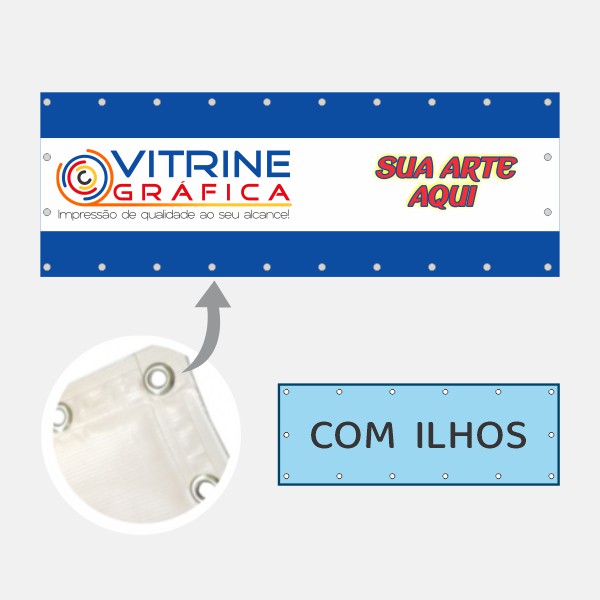 Faixa em lona 100x250cm - Preço acessível confira - Loja Vitrine Gráfica
