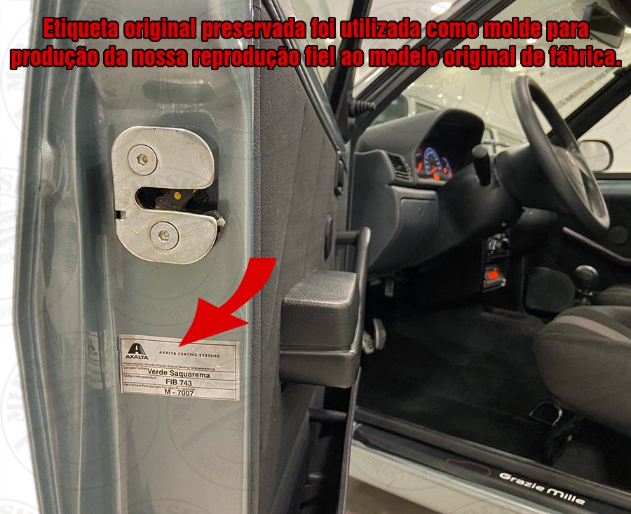 Adesivo Código Cor VERDE SAQUAREMA Fiat AXALTA - Grazie Mille - Mira ...