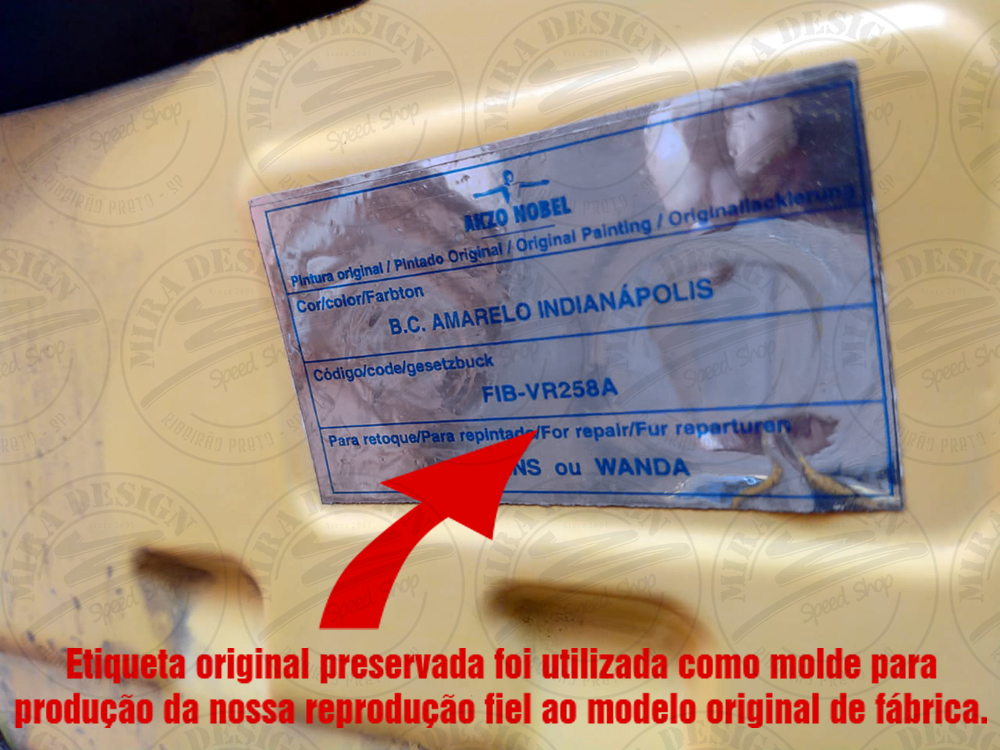 Adesivo Código Cor AMARELO INDIANÁPOLIS Fiat Akzo Nobel - Mira Design ...