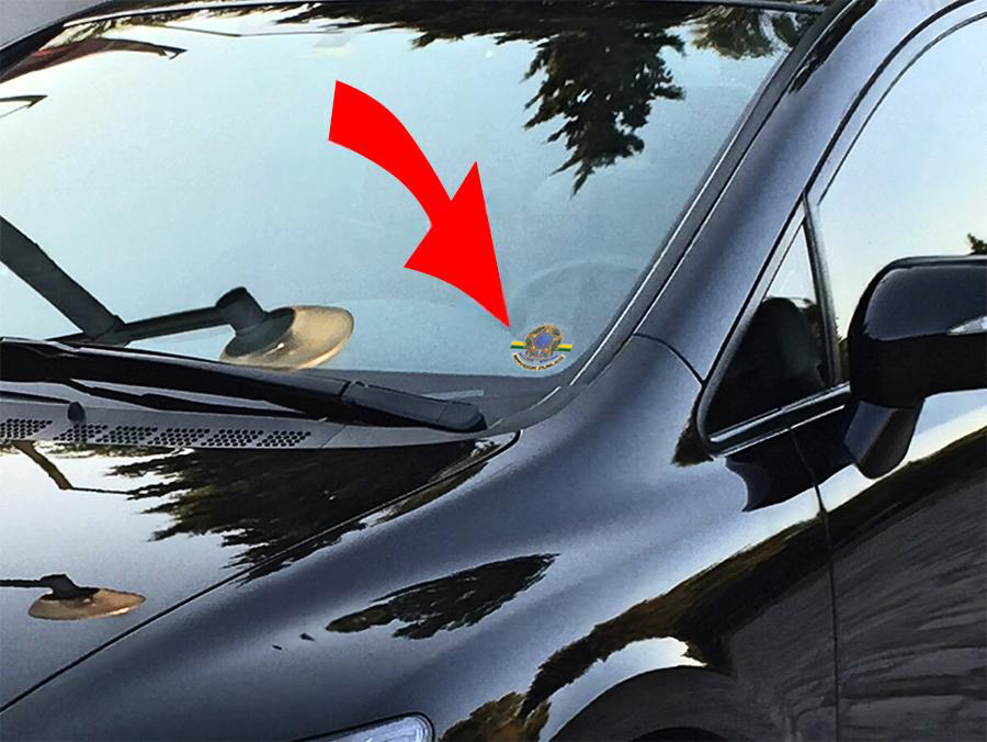 Adesivo SERVIDOR PÚBLICO c/ BRASÃO DA REPÚBLICA (p/ Vidro) - Mira ...