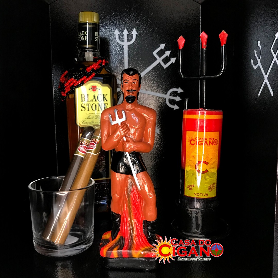 Imagem - Exu Lucifer - 20cm - Gesso - Casa do Cigano - A Maior Loja de ...