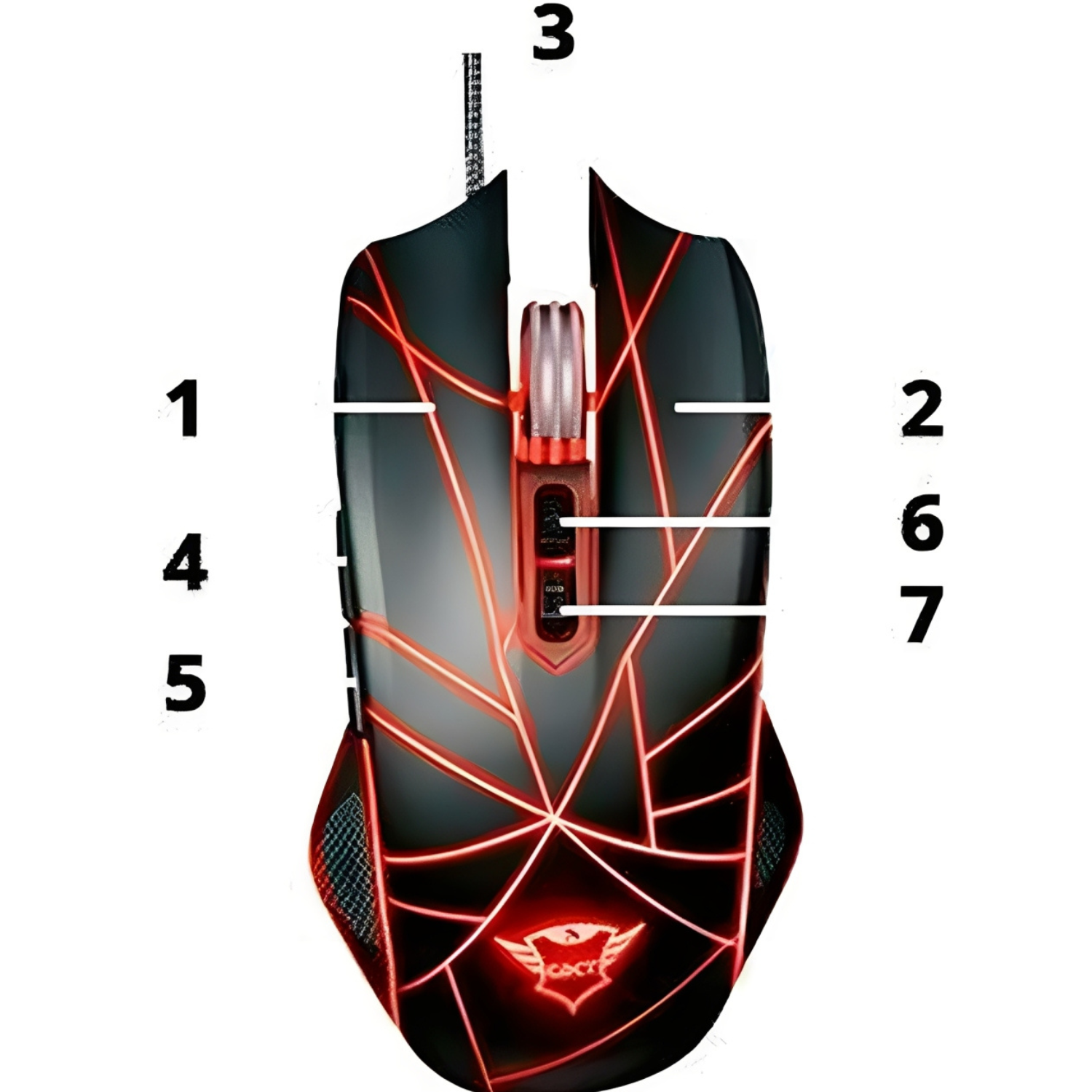 Mouse Gamer Trust GXT 160 Ture – RGB, 4000 DPI, 7 botões programáveis ...