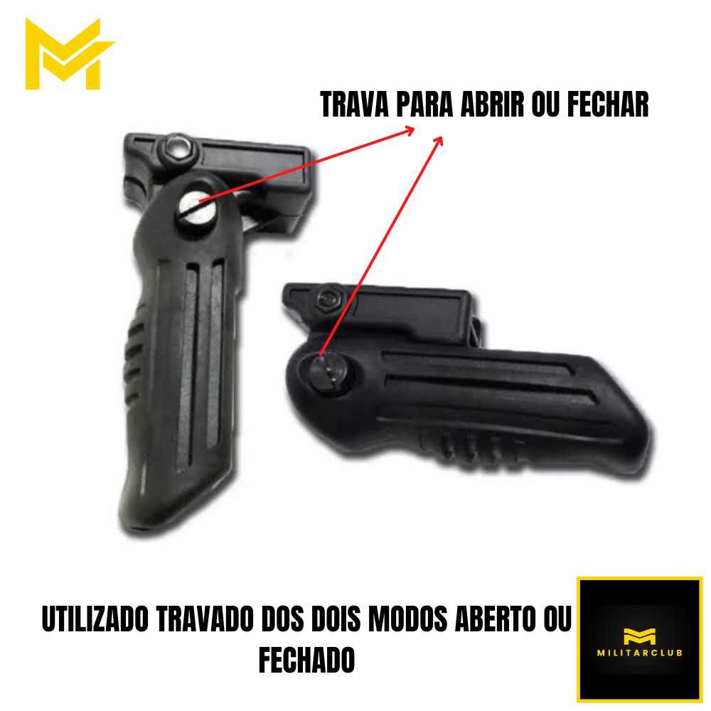 Front Hand Grip Retrátil - Loja de airsoft - equipamentos | Militar Club