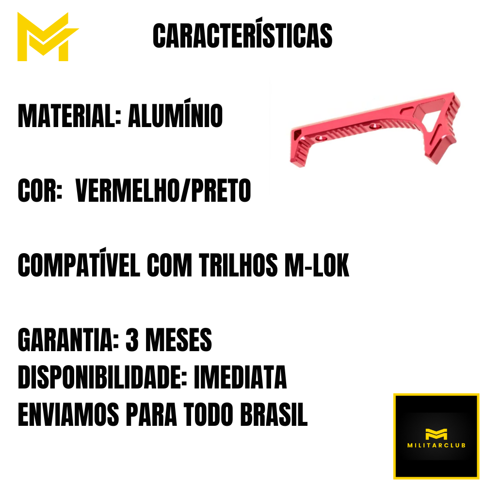 Front Hand Grip de Aluminio para trilho M-Lok - Loja de airsoft ...