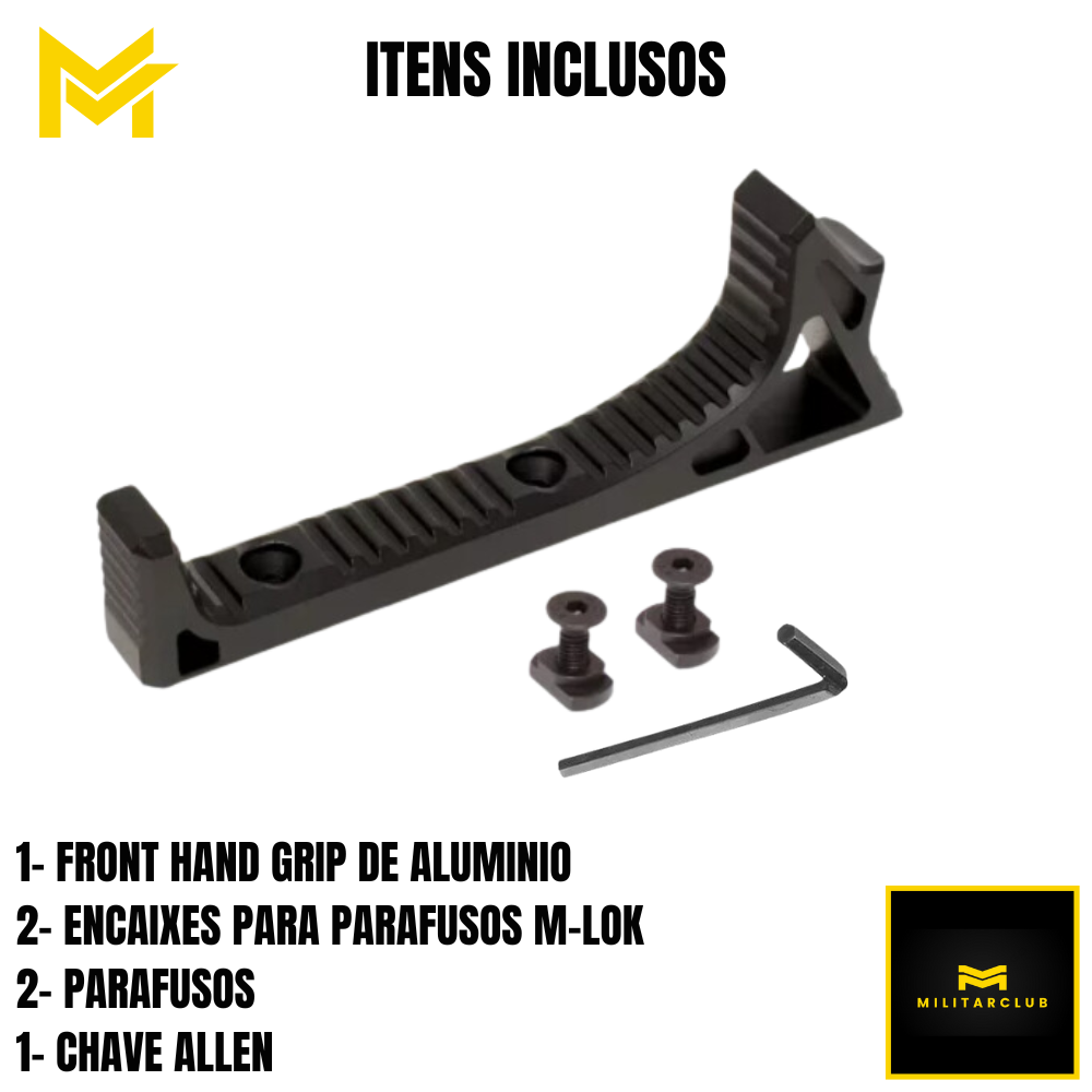 Front Hand Grip de Aluminio para trilho M-Lok - Loja de airsoft ...