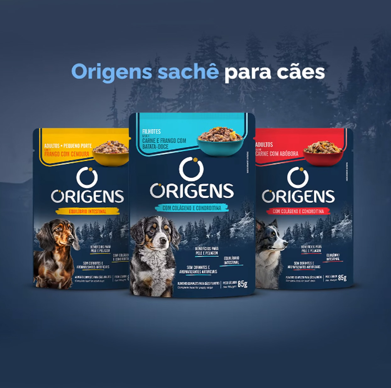 Sachê Origens Cães Adultos Carne 85g Alimento Úmido Cachorro - Gato Preto Store
