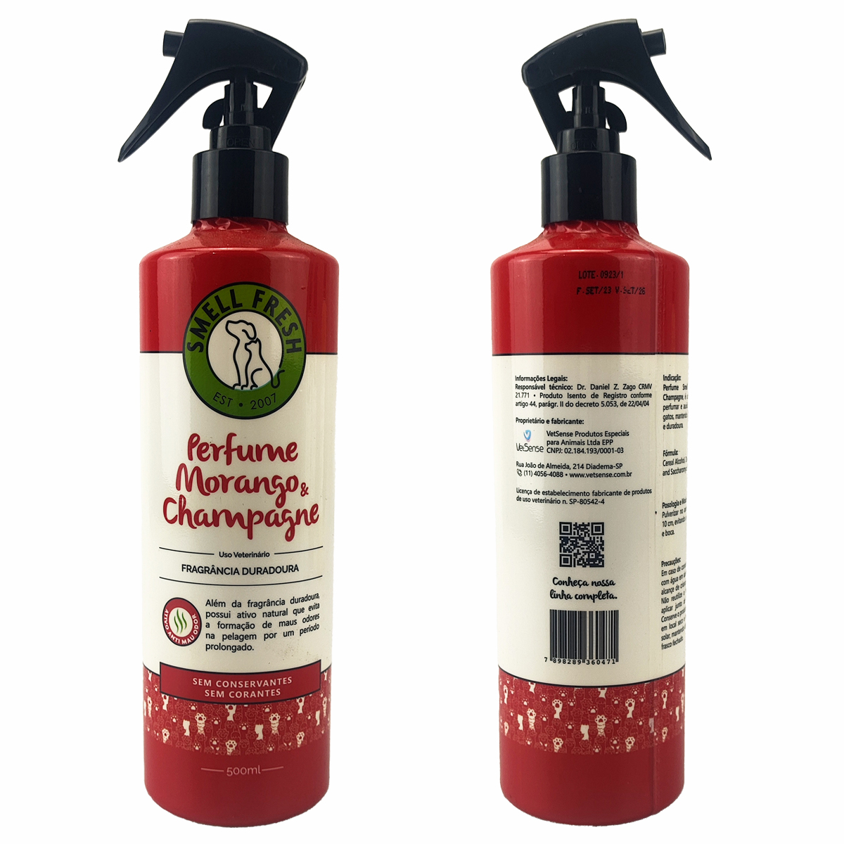 Perfume para Cães e Gatos Morango e Champagne 500ml - Smell Fresh ...