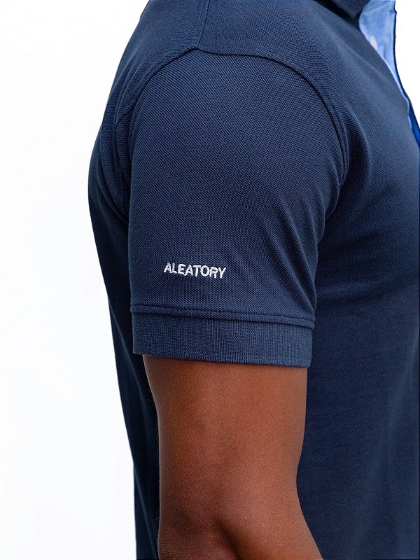 Polo Piquet New Navy Aleatory - Casa das Camisas