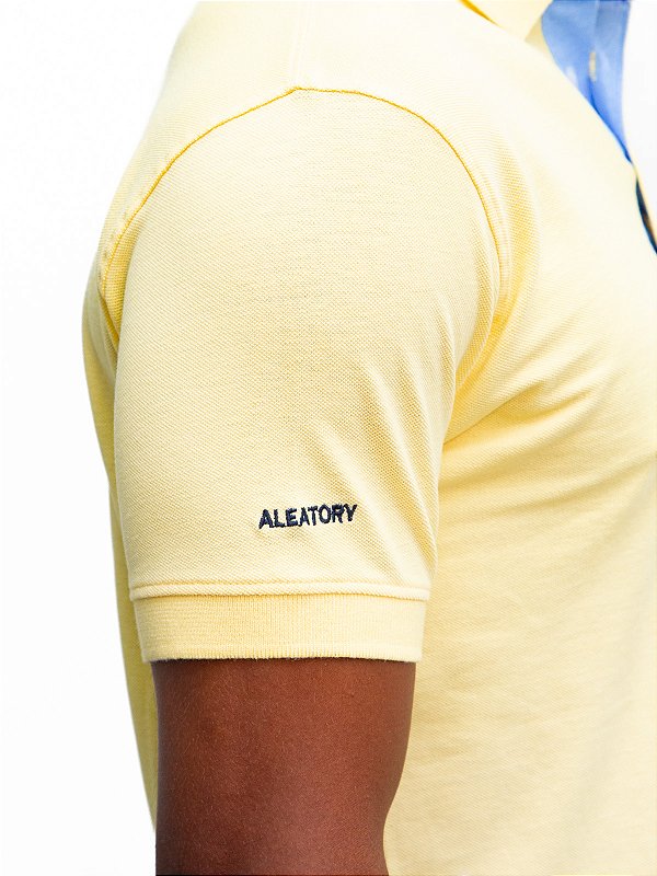 Polo Piquet Yellow Sunshine Aleatory - Casa das Camisas