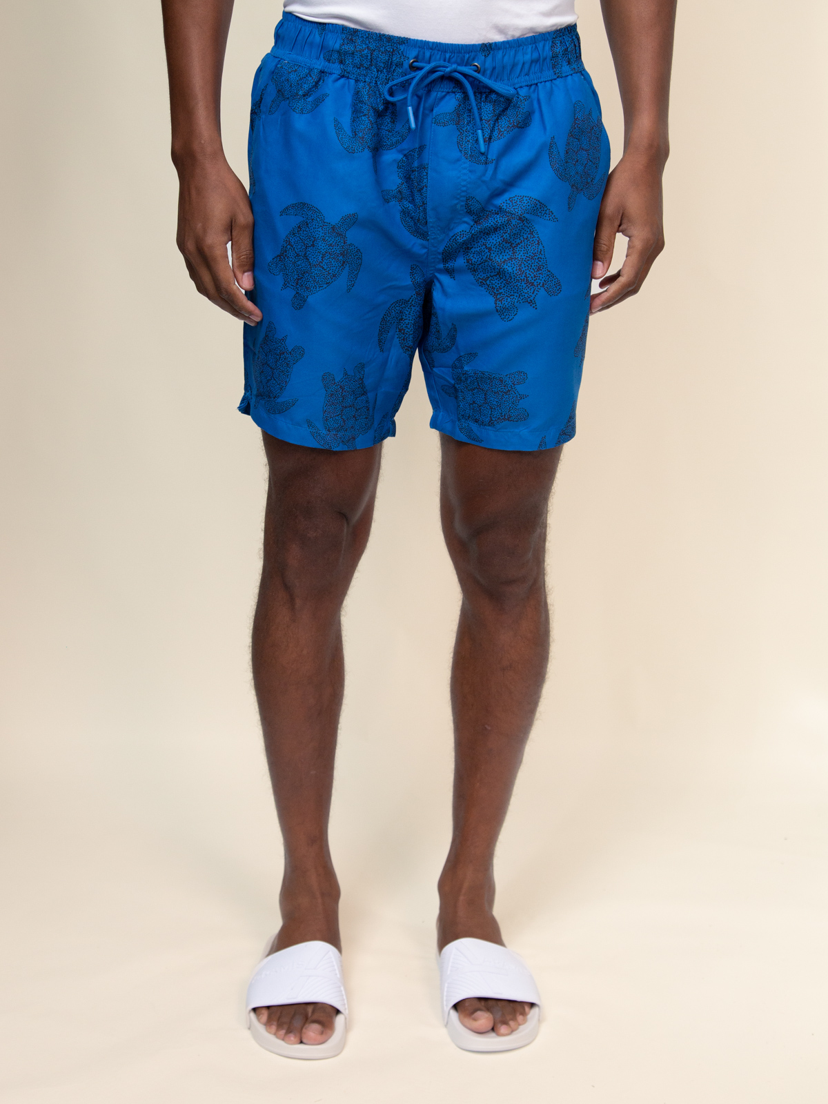Shorts Estampado Mar Ville de France Azul com Forro | Shorts Masculino ...
