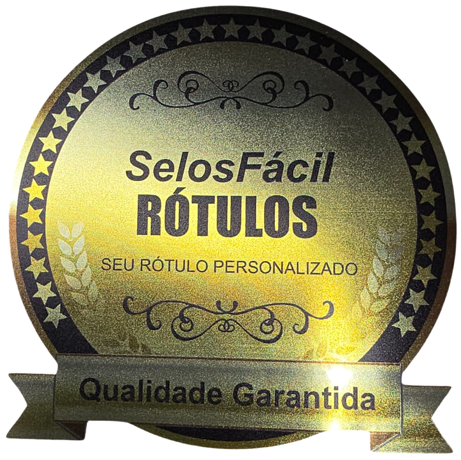 Rótulo Em Bopp Metalizado Personalizado Para Uso Diverso - Selos Fácil Adesivos Holográficos