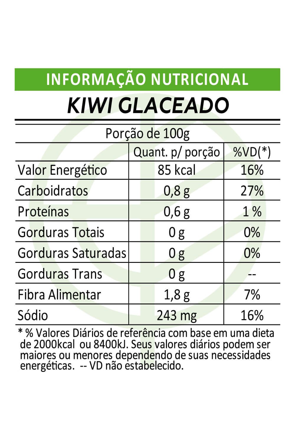 Kiwi Glaceado Pacote 500g | Empório & Cia - Empório & Cia Produtos Naturais