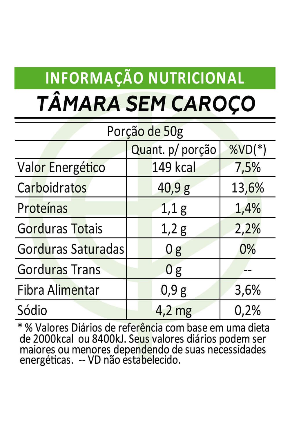 Tâmara Sem Caroço Pacote 100g | Empório & Cia - Empório & Cia Produtos ...