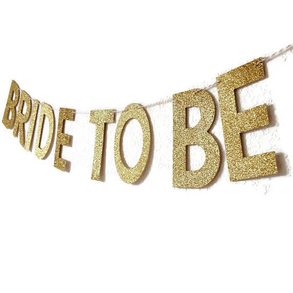 Banner Decorativo Bride to Be Dourado - Hora da Despedida | Todos os ...