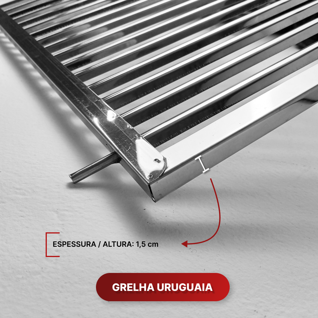 Grelha Parrilla Inox para Churrasco Uruguaia | 99$ | Bem Grill - Bem ...