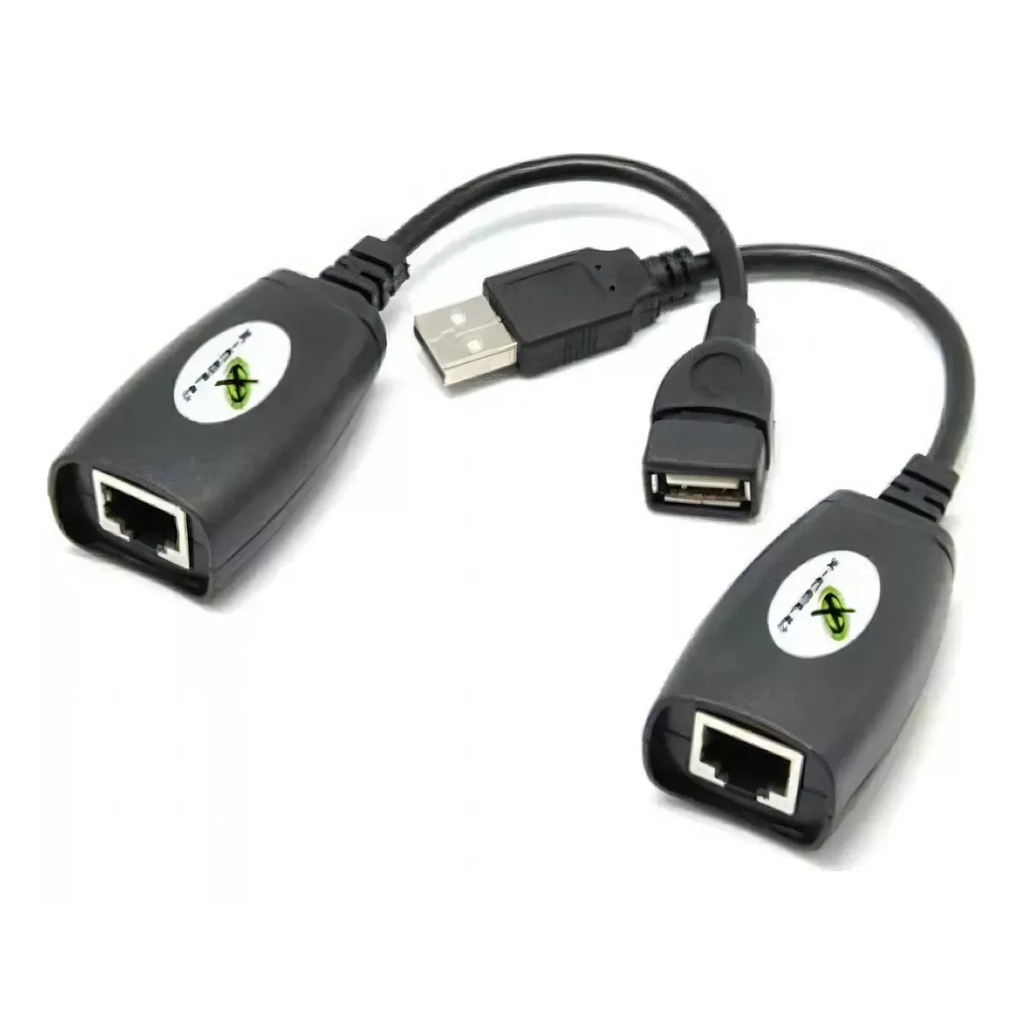 ADAPTADOR CONVERSOR EXTENSOR USB VIA CABO REDE RJ45 X-CELL XC-ADP-42 ...