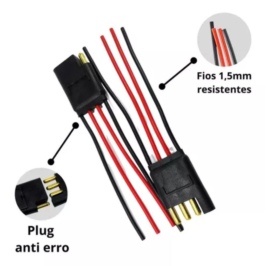 CHICOTE COM CONECTOR 4 FIOS 1MM CHTE0001 - Gimix informatica
