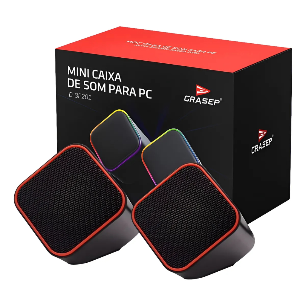 CONJUNTO DE CAIXAS DE SOM PARA COMPUTADOR RGB D-GP201 - Gimix informatica