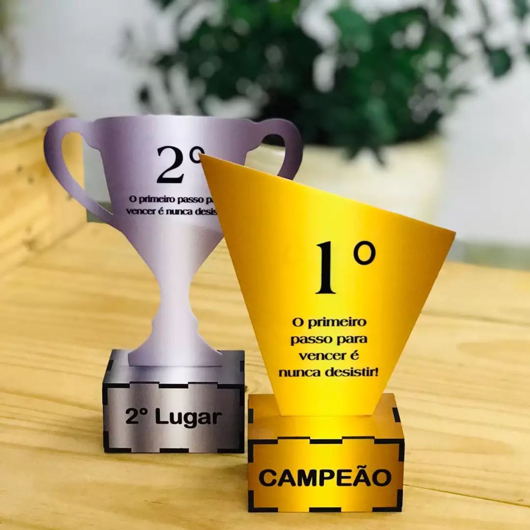Troféu Premium em Acrílico com Base MDF para Sublimação - Tudo para ...