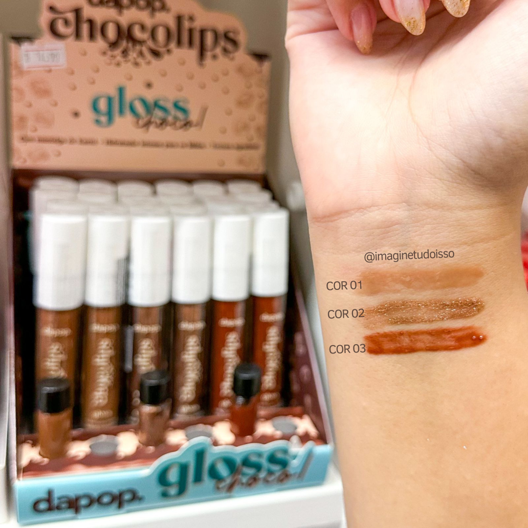 Gloss Labial Chocolips (cor 01) - Dapop - Imagine Tudo Isso
