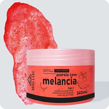 Esfoliante Corpo e Rosto Acerola com Melancia - Miss Lary - Imagine Tudo Isso