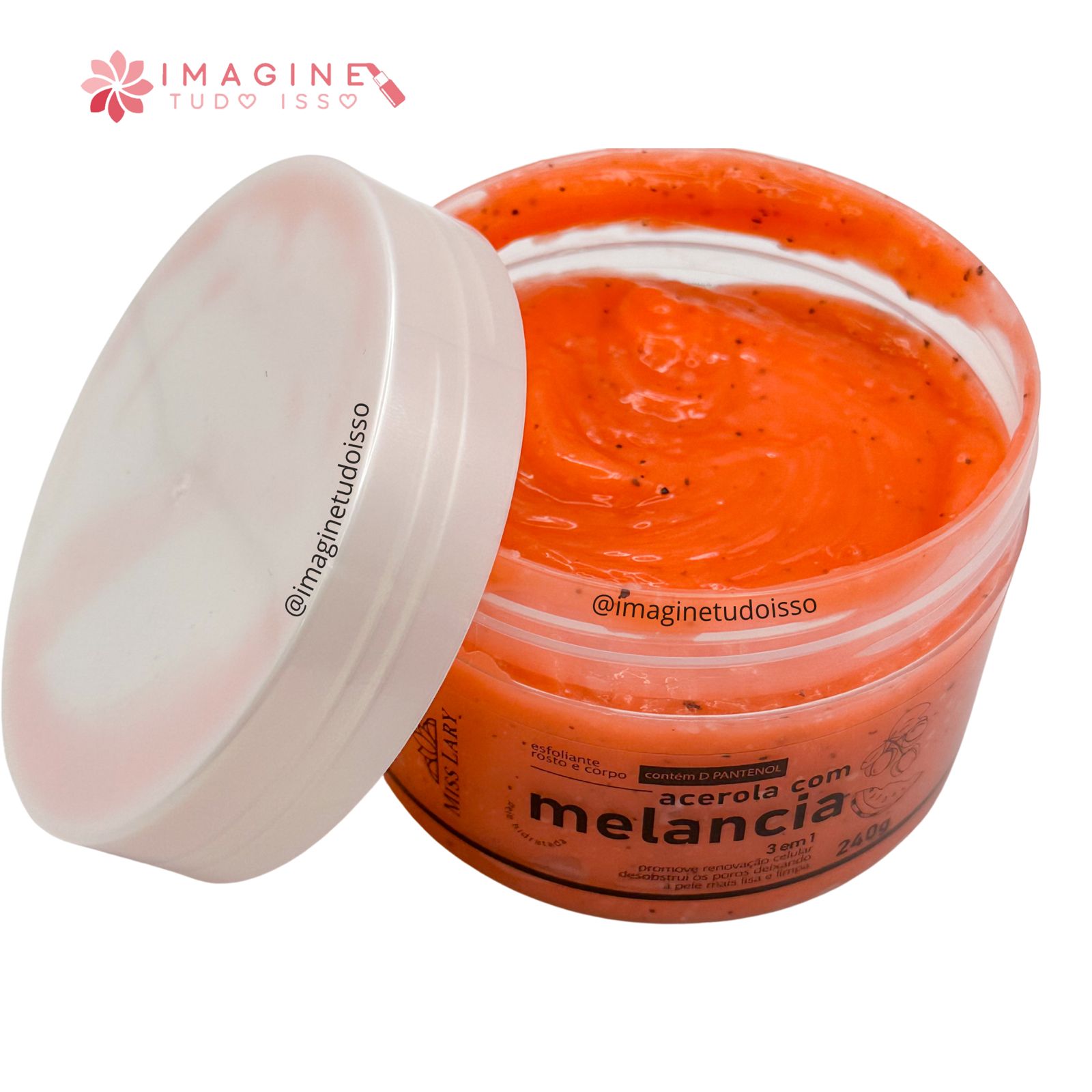 Esfoliante Corpo e Rosto Acerola com Melancia - Miss Lary - Imagine Tudo Isso