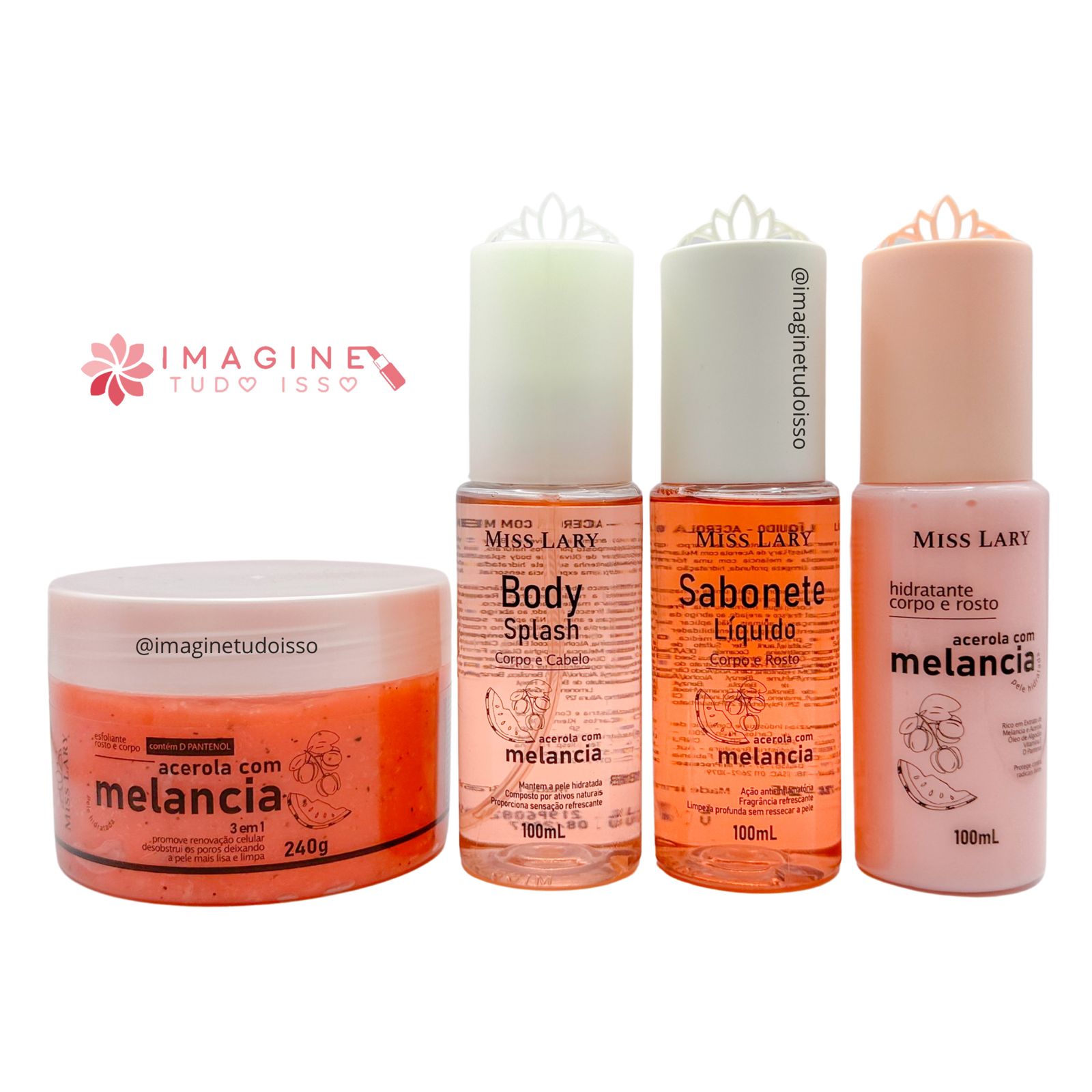 Esfoliante Corpo e Rosto Acerola com Melancia - Miss Lary - Imagine Tudo Isso