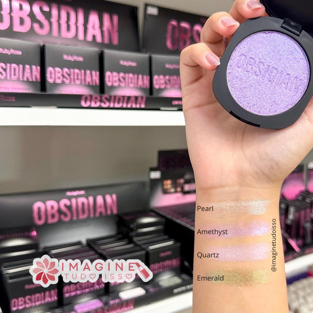 Iluminador e Sombras Mystic Glam Obsidian cor Emerald - Ruby Rose ...