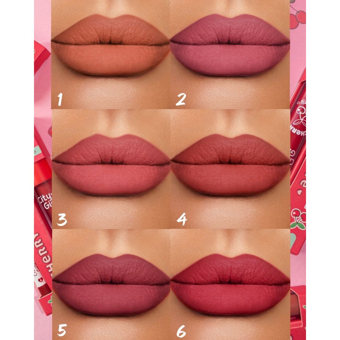 Kit Labial Lápis + Batom Cherry Love (COR 01) - City Girls - Imagine Tudo Isso