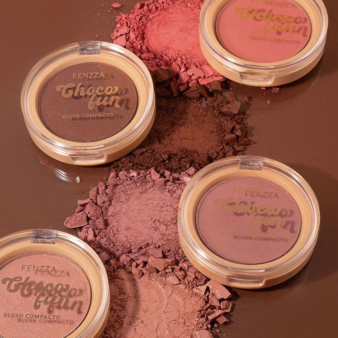 Blush Compacto Choco Fun (COR Belga) - Fenzza - Imagine Tudo Isso