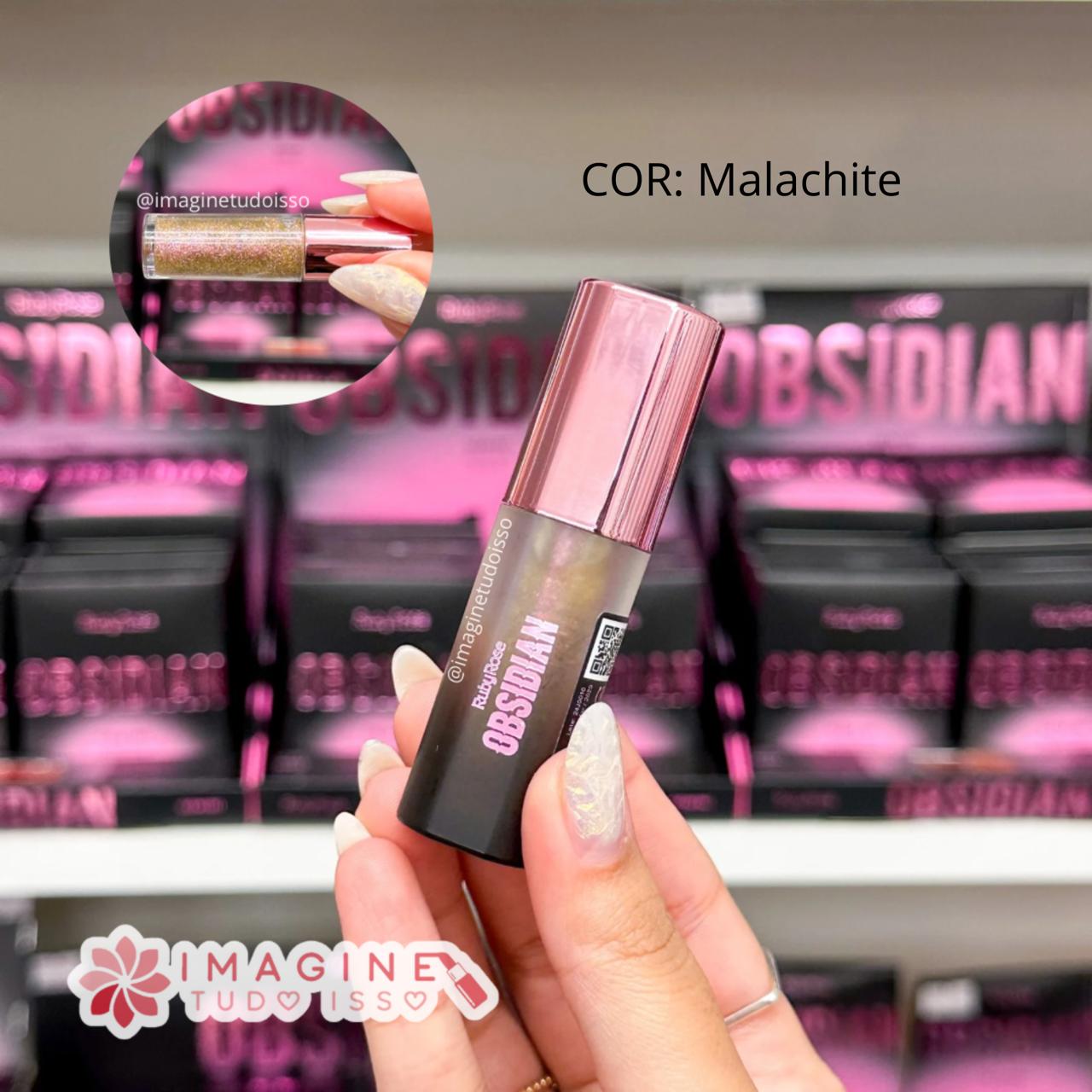 Gloss Labial Glossy Lips Obsidian (COR Malachite) - Ruby Rose - Imagine ...