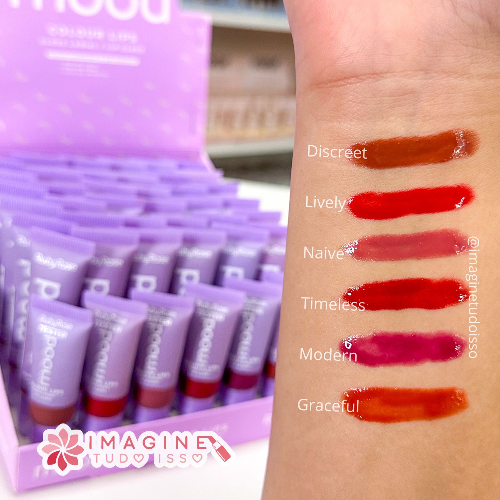 Lip Gloss Colour Lips Mood (COR Modern) - Ruby Rose - Imagine Tudo Isso