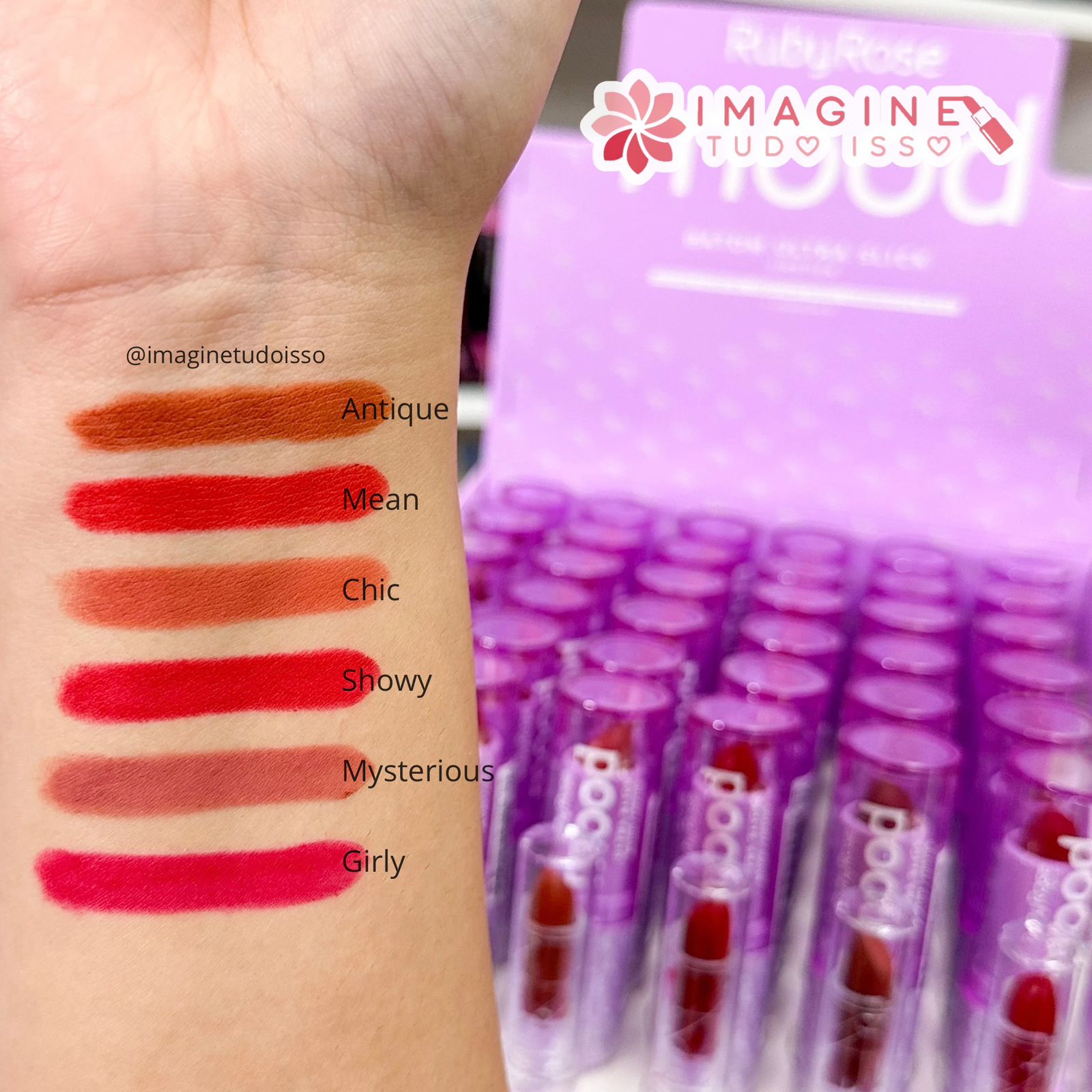 Batom Ultra Slick Mood (COR Chic) - Ruby Rose - Imagine Tudo Isso