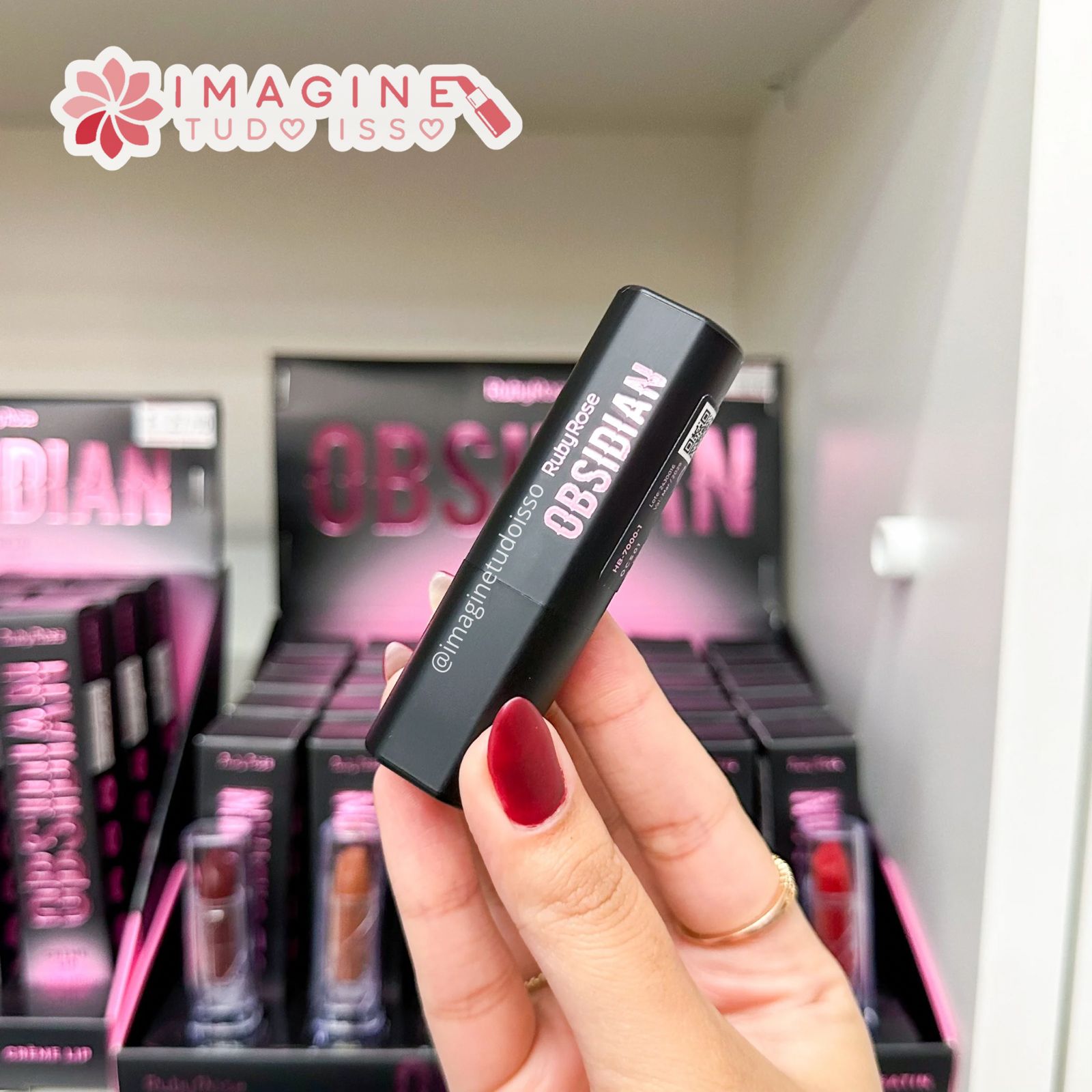 Batom Cream Satin Obsidian (COR OCS01) - Ruby Rose - Imagine Tudo Isso