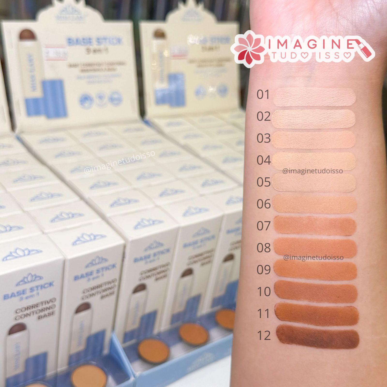 Base Stick 3 em 1 Corretivo, Contorno e Base (COR 07) - Miss Lary ...