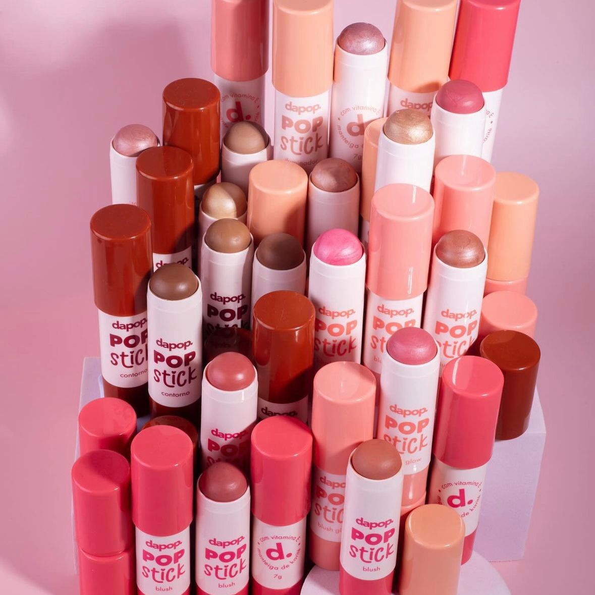 Blush Glow Pop Stick (COR 02) - Dapop - Imagine Tudo Isso
