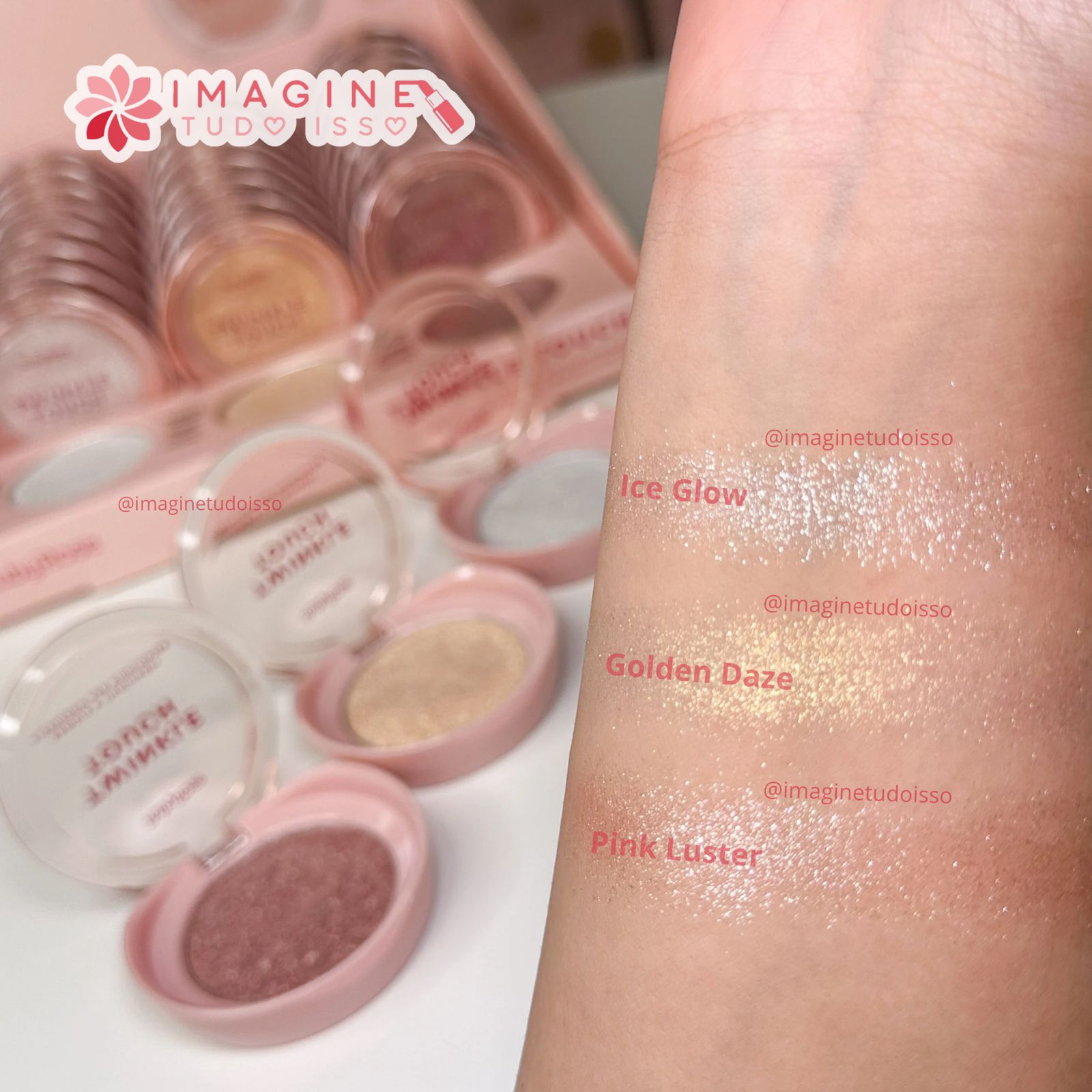 Sombra e Iluminador Twinkle Touch (COR Golden Daze) - Ruby Rose - Imagine Tudo Isso