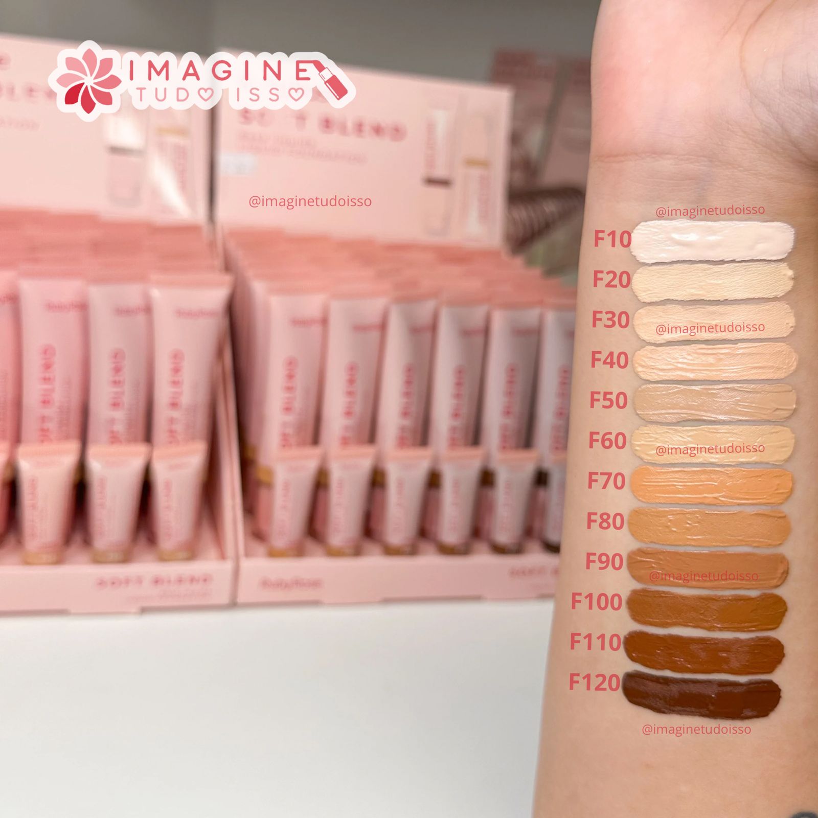 Base Líquida Soft Blend (COR F60) - Ruby Rose - Imagine Tudo Isso