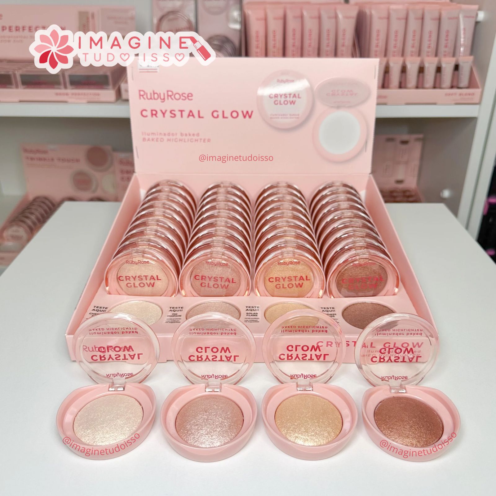 Iluminador Baked Crystal Glow (COR Cherry Red) - Ruby Rose - Imagine ...