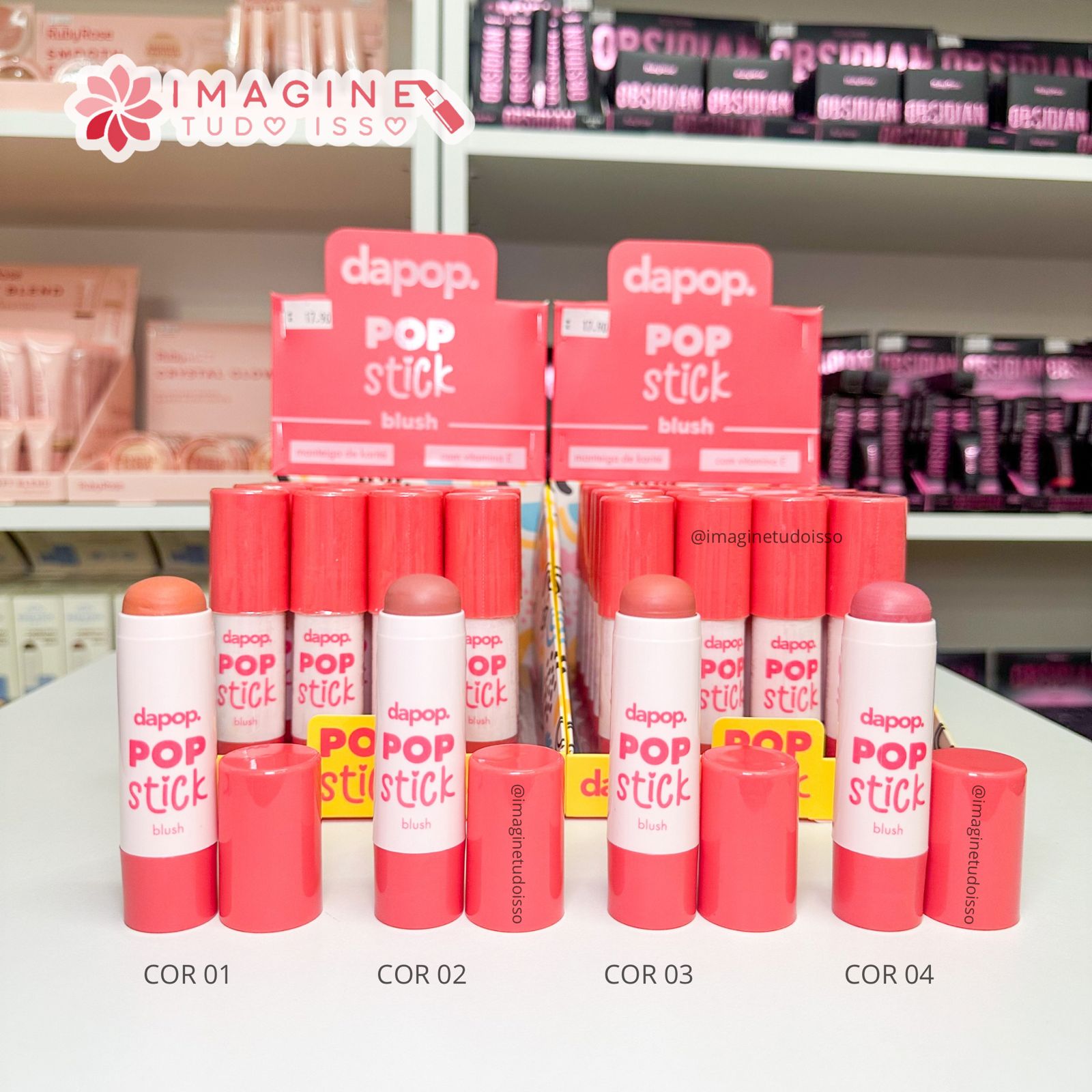 Blush Pop Stick (COR 01) - Dapop - Imagine Tudo Isso
