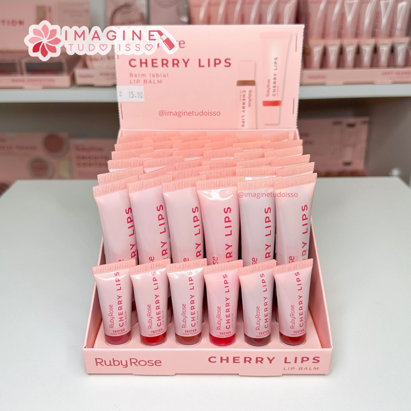 Lip Balm Cherry Lips (COR CL20) - Ruby Rose - Imagine Tudo Isso